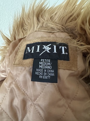 Vintage 90s Y2K MIXIT Leather Fur Afghan Penny Lane Jacket Coat size Medium | eBay