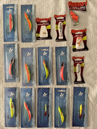 16 Pieces Assorted Fishing Lures Bass Pike Trout Lunkerhunt Mepps ...