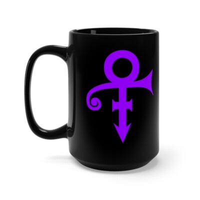 Prince Coffee Mug 15oz Black, Solid symbol on 1 side, Song symbol on 1 ...