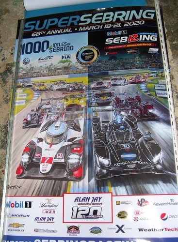 IMSA Sebring 12 Hours Poster March 2020 WEC and IMSA Cadillac Daytona ...