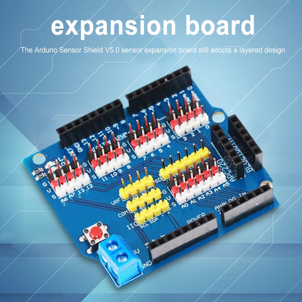 V5.0 Sensor Shield Expansion Board 14 Digital Pins for Arduino R3 Hot ...