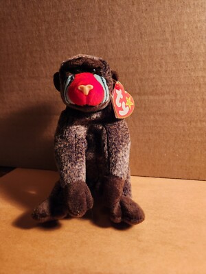 TY Beanie Baby Baboon Cheeks - 1999 Has Original Tags Excellent ...