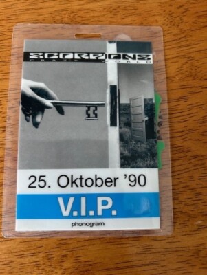 Scorpions - VIP record company laminate (1990) Love At First Sting ...