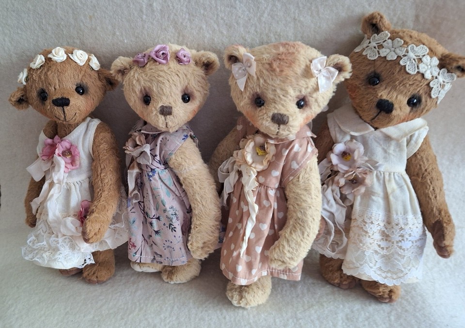 Dress IN Vintage Look for Approx. 34 - 38 CM Bears Or Doll, Handarbeit ...
