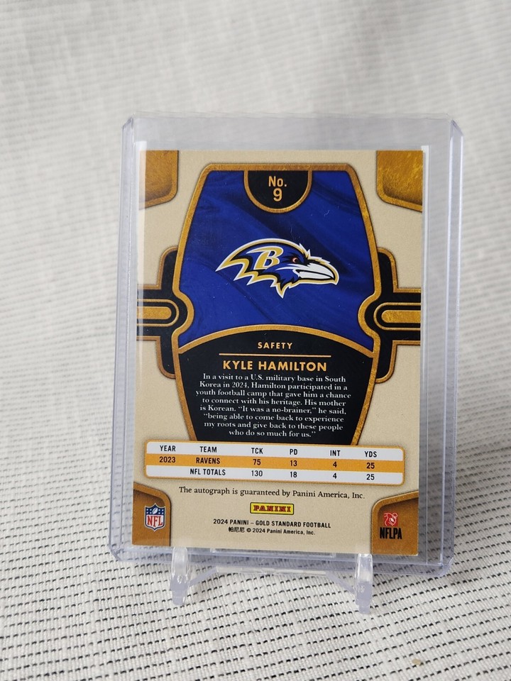 2024 Gold Standard Auto #9 Kyle Hamilton 9/49 Baltimore Ravens | eBay