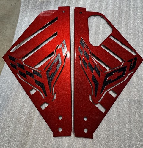 2020/2024 CORVETTE C8 ENGINE Chevy Edition Edge RED Metallic SIDE ...