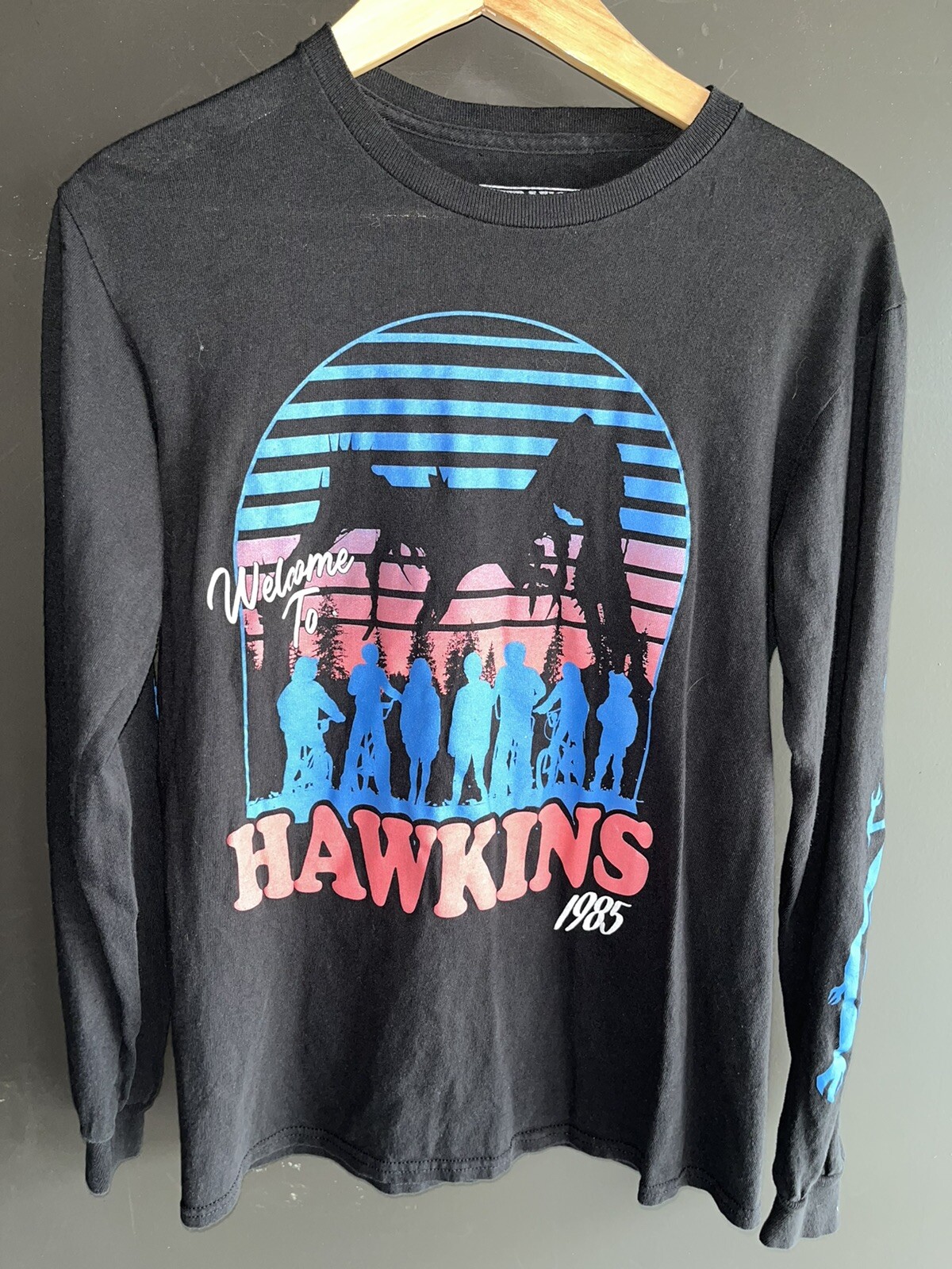 Men's Stranger Things Welcome To Hawkins 1985 Long Sl… - Gem