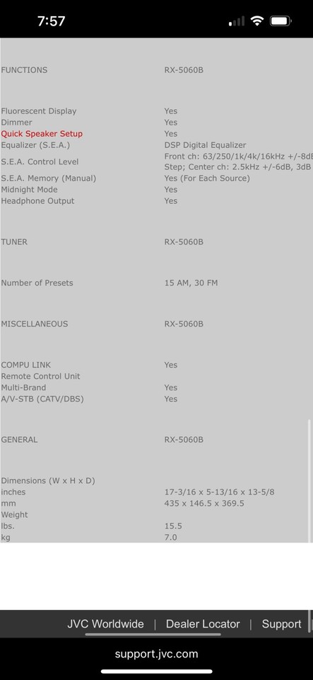 JVC RX-5060B 5.1 Channel Stereo Receiver New In Open Box Vintage ...