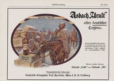 Asbach Uralt - German Cognac Soldiers WW1 Advertising from 1915 | eBay