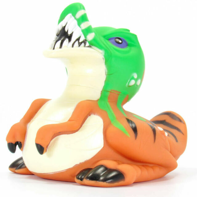 T-rex Brown and Green Dinosaur Rubber Duck - 4" Wild Republic Duckie ...