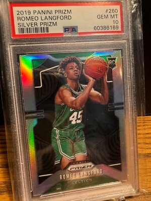 PSA 10 2019-20 Panini PRIZM RC Rookie Romeo Langford # 260 SILVER SPURS ...
