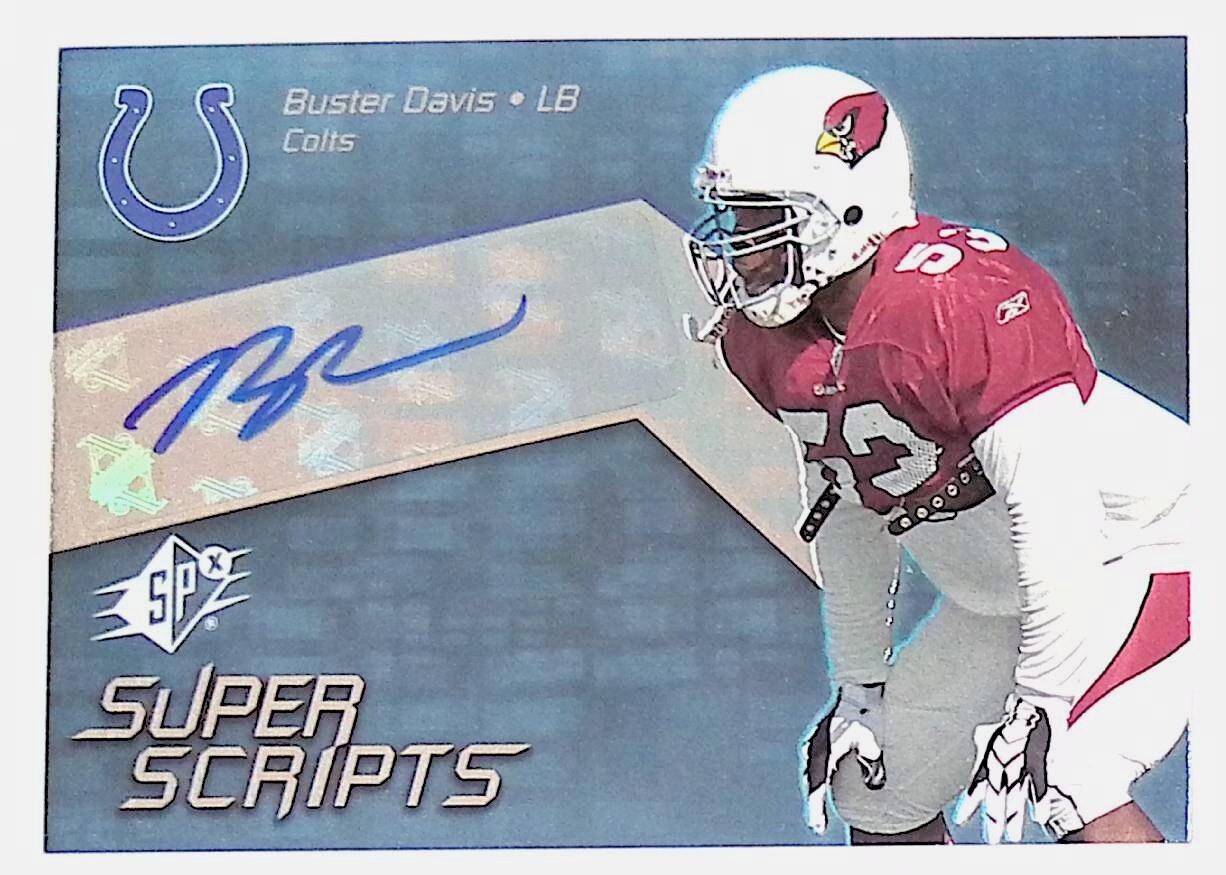 2008 SPx Buster Davis #SSS54 Auto AU Arizona Cardinals | eBay