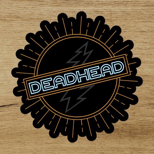 Grateful Dead Deadhead Fan Art Neon Black Premium Sticker Jerry Garcia ...