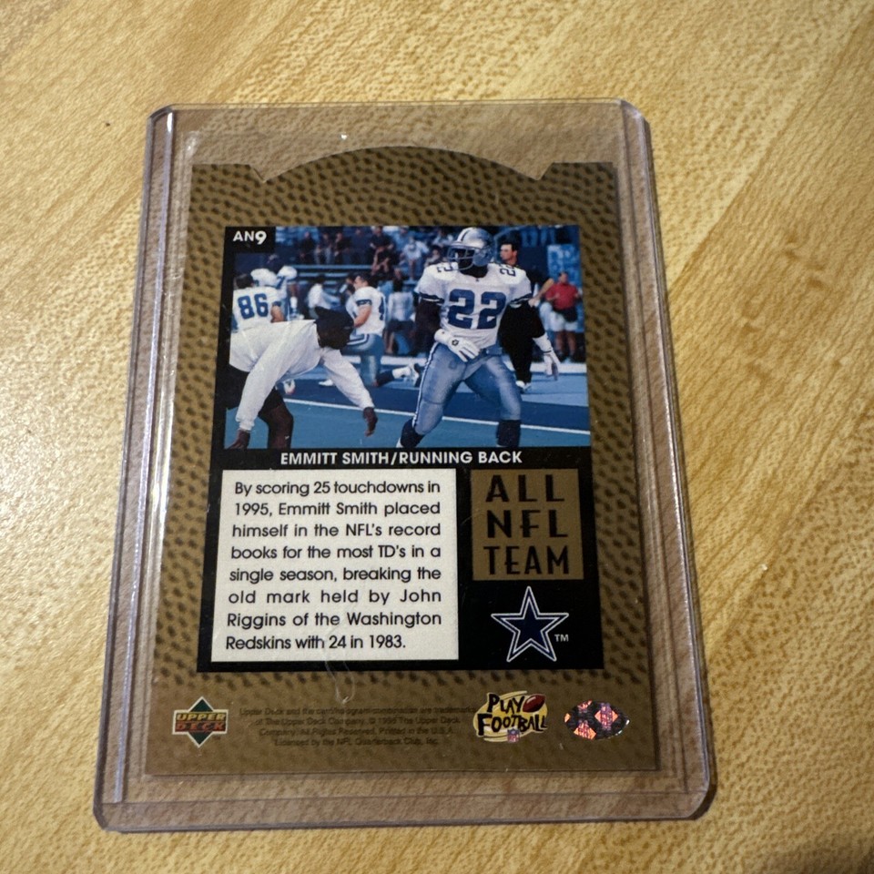 Emmitt Smith 1996 Upper Deck Silver Collection All NFL Team Insert Card ...