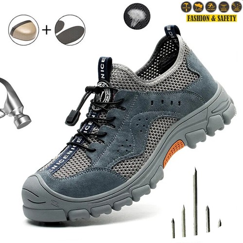 Mens Mesh Work Safety Boots Steel Toe Cap Shoes Botas De Trabajo Para ...