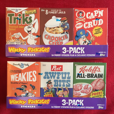 2010 Topps Wacky Packages Set of 6 Cereal Boxes ANS7 Sealed Free Ship ...