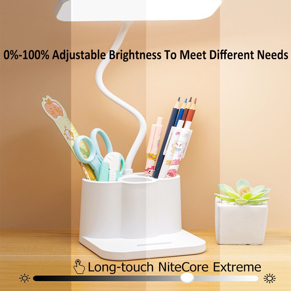 Dimmable LED Desk Light Touch Sensor Table Bedside Reading Lamp ...