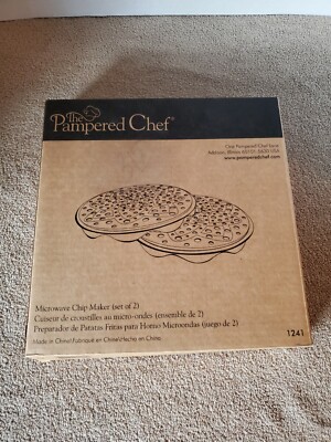 The Pampered Chef Microwave Potato Chip maker SET OF 2 #1241 | eBay
