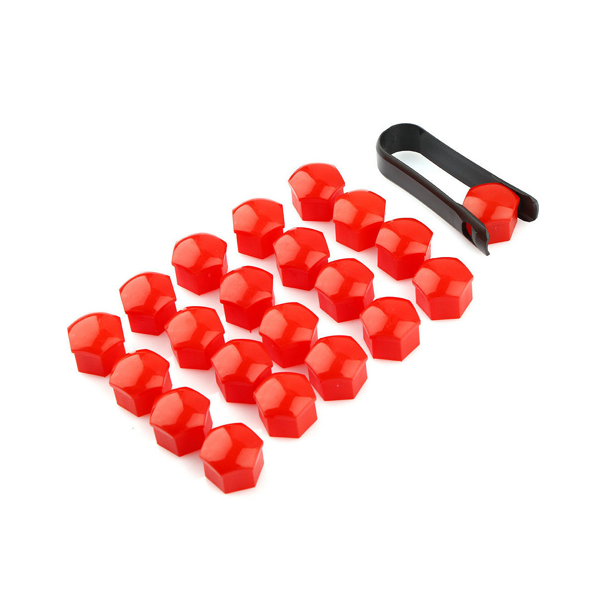 20x 17mm RED ALLOY CAR WHEEL NUT BOLT COVERS CAPS UNIVERSAL FOR ANY CAR ...