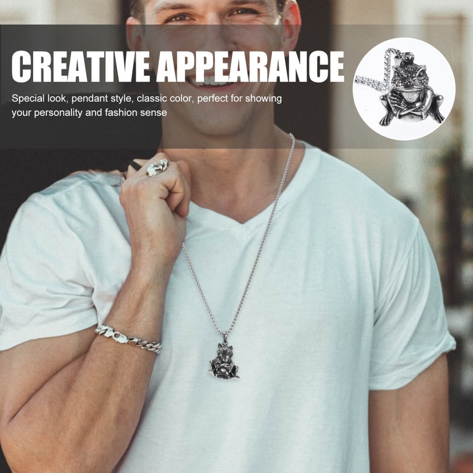 Cool Metal Sturdy Men Necklace Men Neck Chain Male Necklace Decoration ...