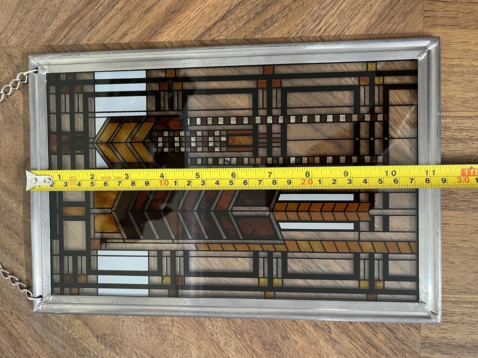 Frank Lloyd Wright Stained Glass Panel Autumn Sumac Suncatcher MCM ...