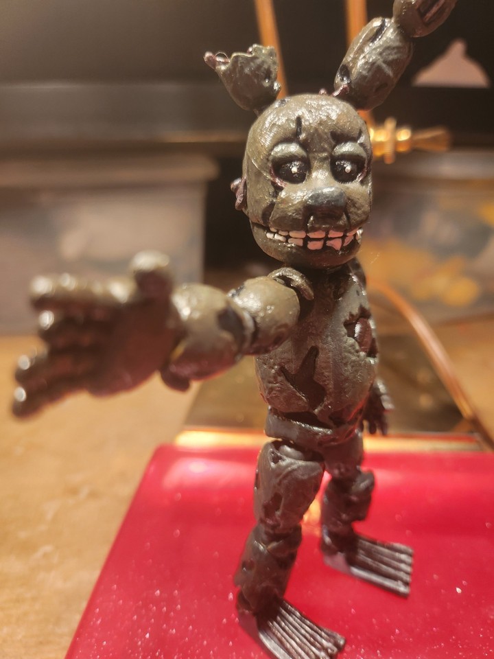 Dark Springtrap CUSTOM Funko FNAF Action Figure (No Box) | eBay