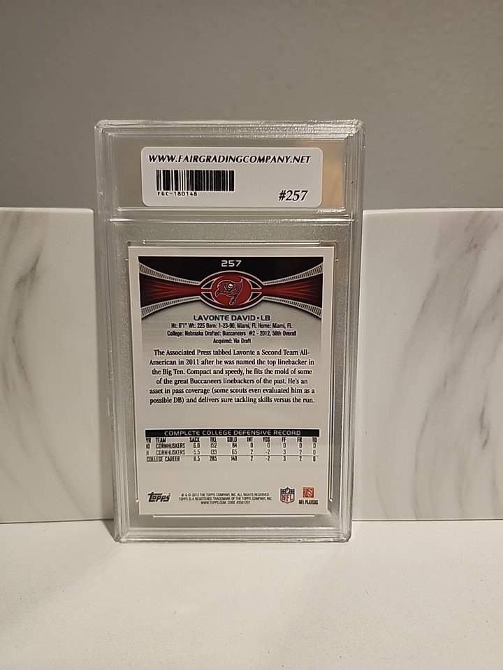 💎💎 2012 Topps - Lavonte David #257 💎 ROOKIE GRADED FGC10 MINT 💎💎 | eBay