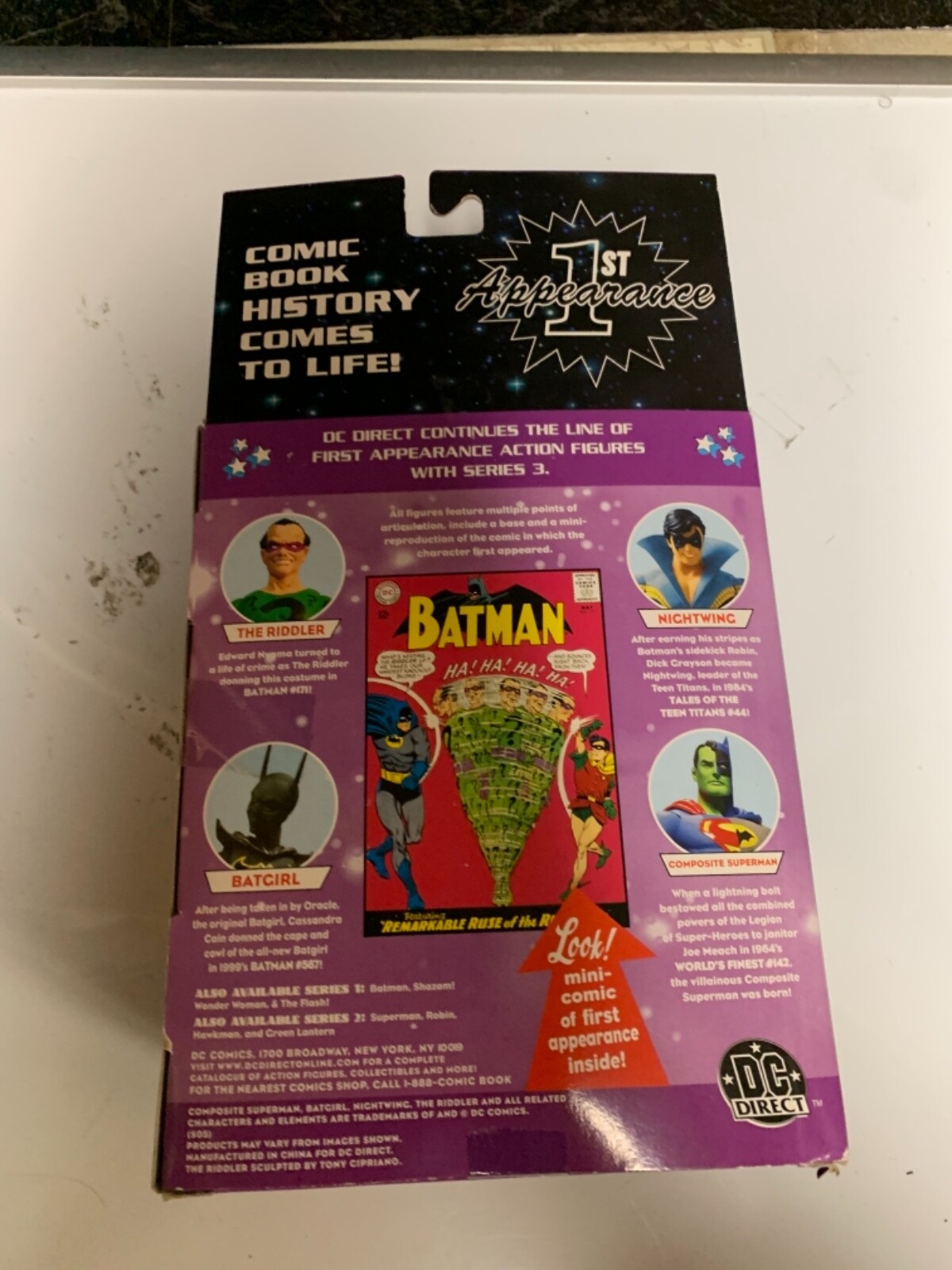 DC DIRECT First Appearance Action Figure Series 3 THE RIDDLER package ...