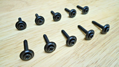 10 BLACK DOOR PANEL SCREWS! FITS ALL VINTAGE/CLASSIC CARS, TRUCK, WAGON ...