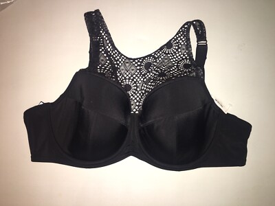 Adore Me Underwire Bikini Top Size 44DDD Swimwear Black New | eBay