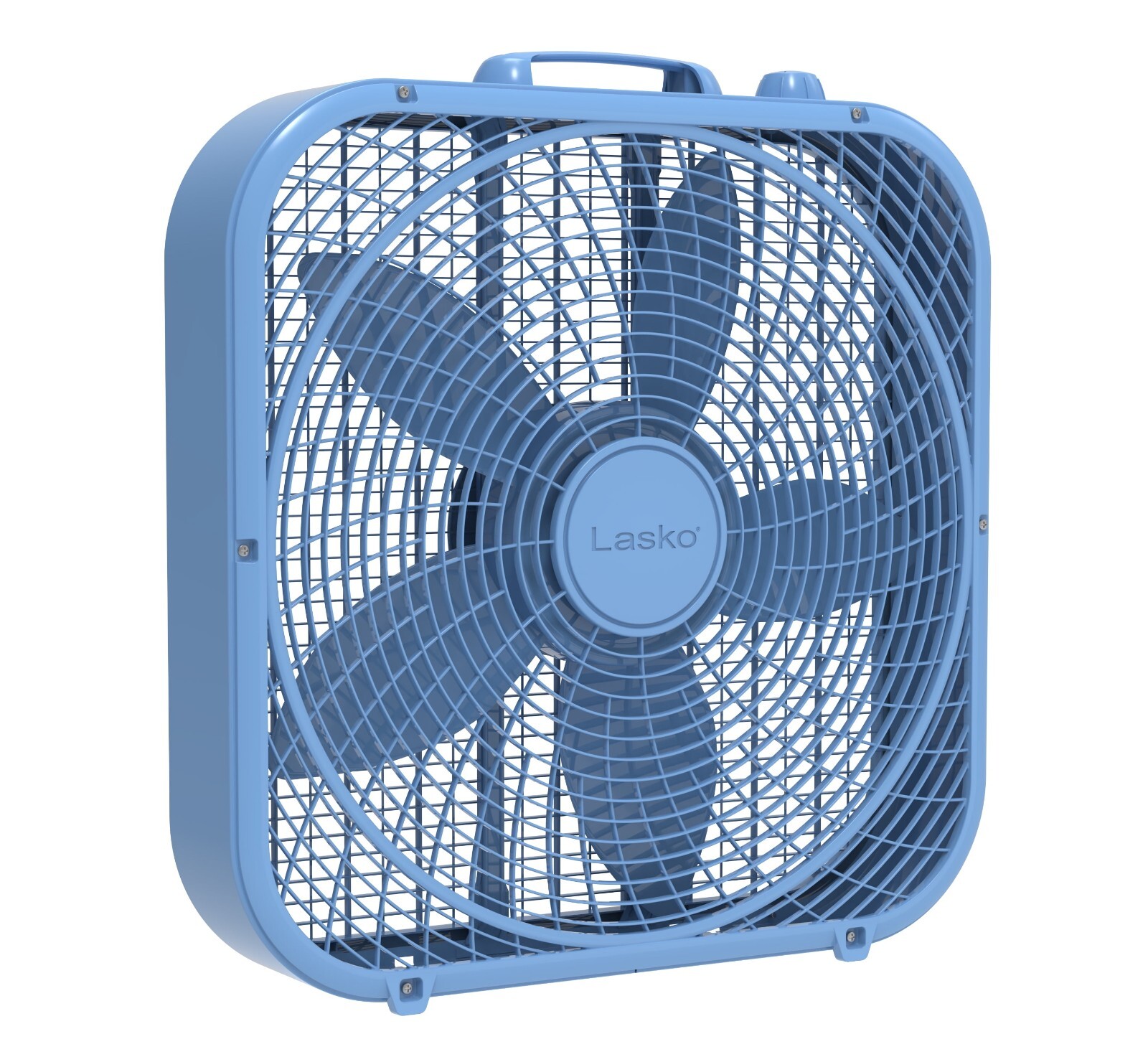 Lasko 20" Cool Colors 3-Speed Box Fan with Weather-Resistant Motor Blue ...