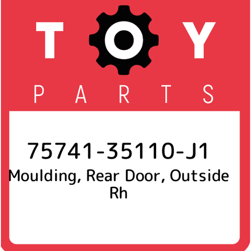 75741-35110-J1 Toyota Moulding, rear door, outside rh 7574135110J1, New ...