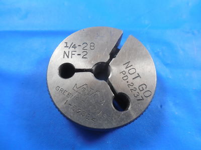 1/4 28 NF 2 THREAD RING GAGE .25 NO GO ONLY P.D. = .2237 QUALITY ...