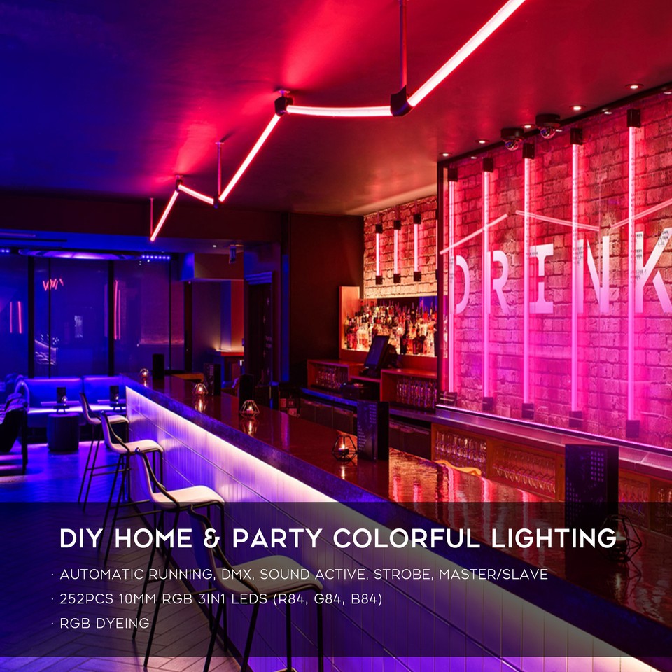 252 LED RGB Stage Wall Wash Bar Light DMX DJ Party Disco Lights LED ...