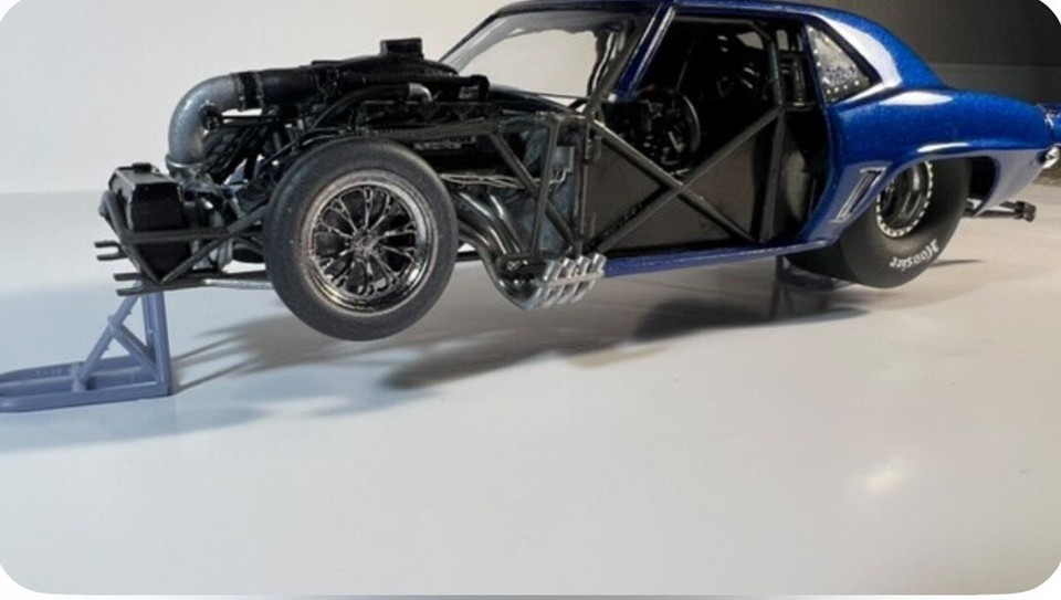 3dprinted Drag Chassis For Revell or AMT 1967 -1969 Chevy Camaro Model ...