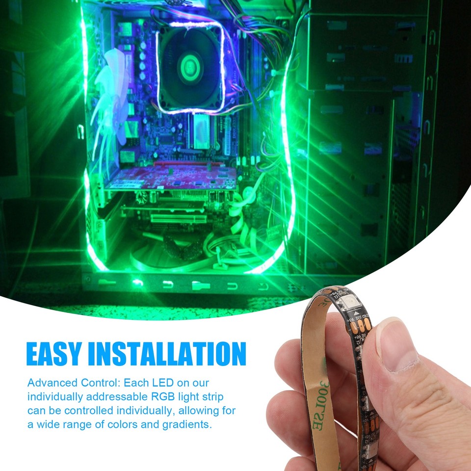 RGB Light Strip for PC Case Addressable LED Light Strip for Motherboard ...