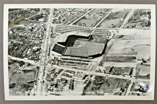 rare SICKS STADIUM SEATTLE RAINIERS PCL real photo RPPC baseball ...