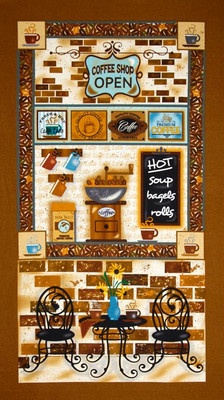 Coffee Bistro Cafe Java Cotton Fabric SPX 25105 Caffe Latte 24"X44 ...