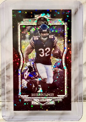 🔥 DAVID MONTGOMERY BLACK MINI DIAMOND 4/5 SSP 2021 Panini Legacy Bears ...