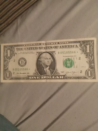 2013 B Series One Dollar Bill Star Note Duplicate | eBay