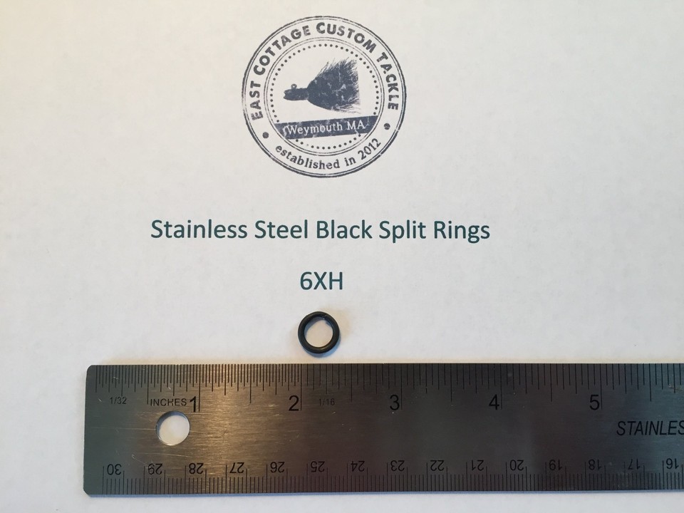 Black Stainless Steel Split Rings ROSCO Terminal Tackle 6XH, 5.5H, 4H ...