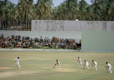 West Indies opening batsman Roy Fredericks cuts the ball to - Cricket ...