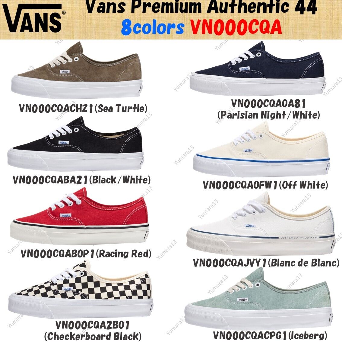 Vans Premium Authentic 44 8colors VN000CQA Men's Size | eBay Vans Premium Authentic 44 8colors VN000CQA Men's Size | eBay