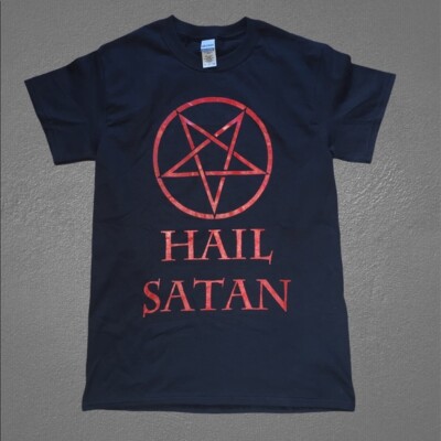 Inverted Pentacle Hail Satan T Shirt S to 2 Extra Large Sizes Occult ...