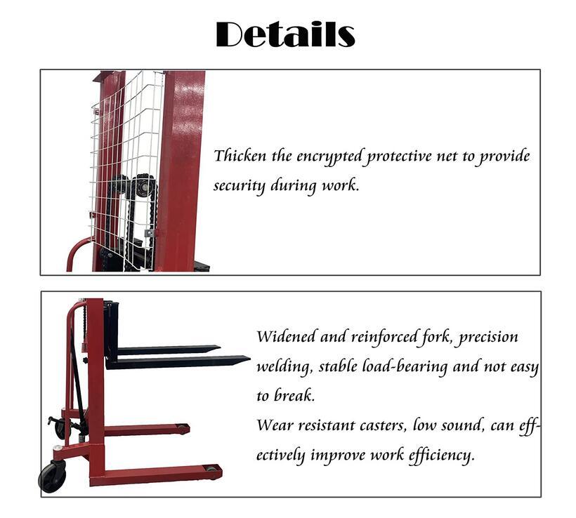 Hydraulic Manual Walkie Stacker Lifting Pallet Stacker Folk lift ...