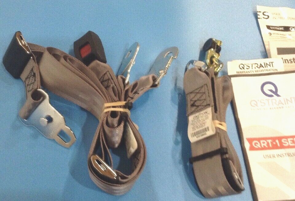 QSTRAINT WHEELCHAIR TIEDOWN ANCHOR STRAPS KIT M-220-L30 MANUAL L TRACK ...