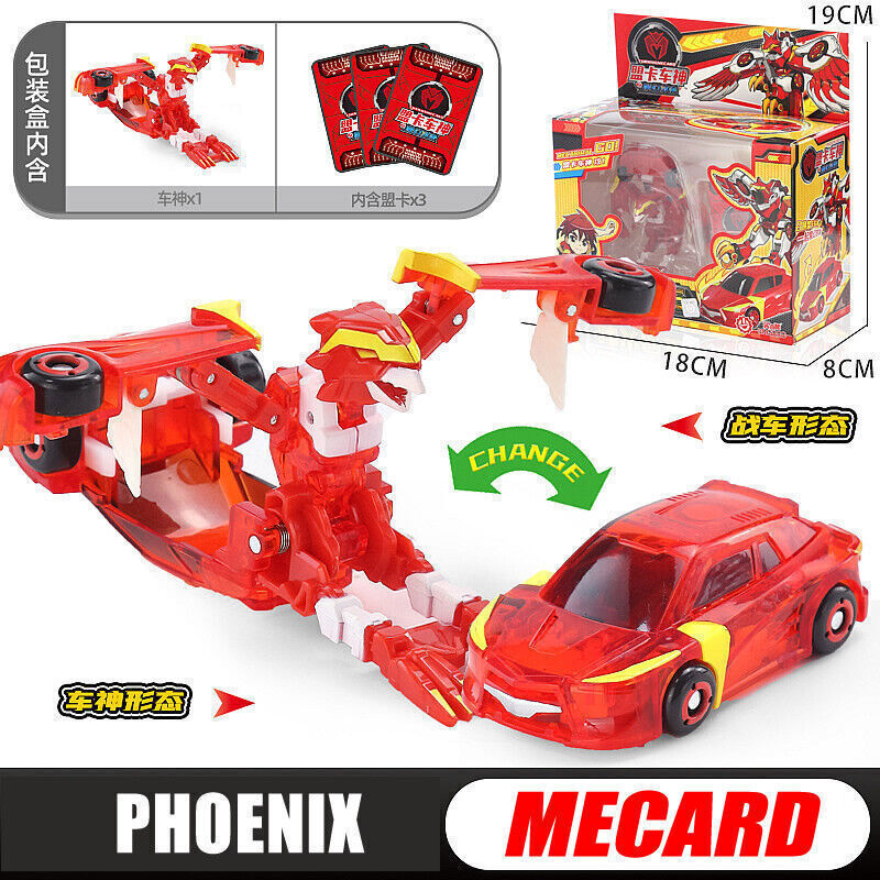 Turning Mecard Transform Robot Figure Battle Game Cards Model Car Toys ...