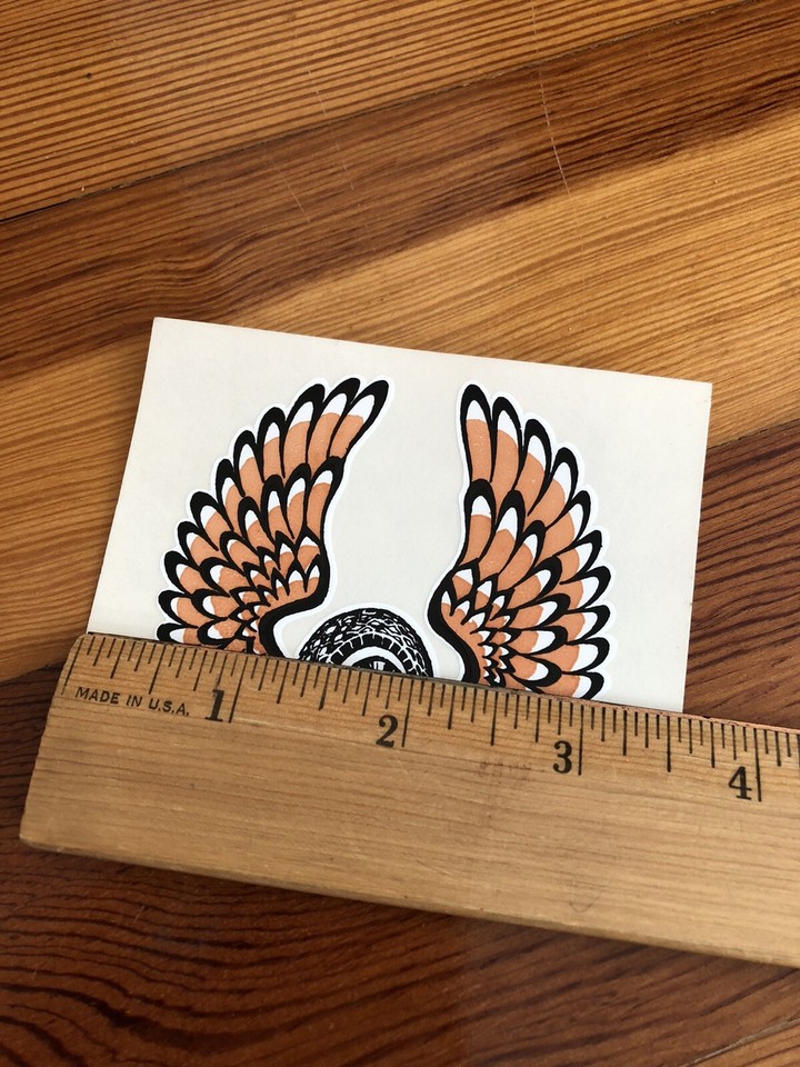 Vintage Eagle Wings Flying Tire Sticker Motorcycle Novelty Decal Harley ...