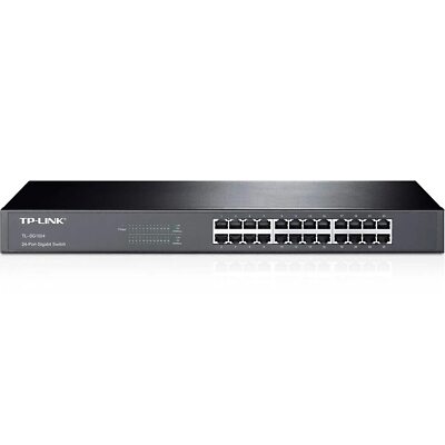 24 Port Gigabit Ethernet Switch Rack Mount 10 100 1000Mbps Energy ...