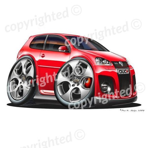 To Fit VW Golf MK5 GTi - Vinyl Wall Art Sticker - Red | eBay UK